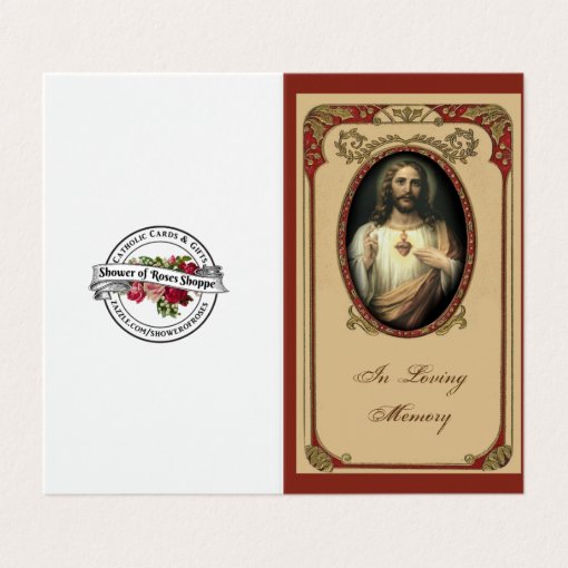 Catholic Funeral Sympathy Prayer Holy Card | Zazzle