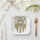catholic-gold cross white paper plates | Zazzle