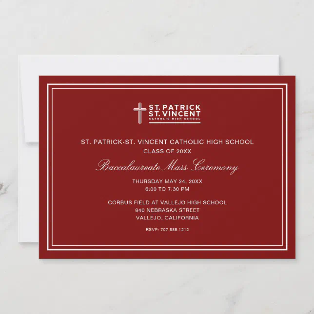 Catholic Graduation Mass Invitation | Zazzle