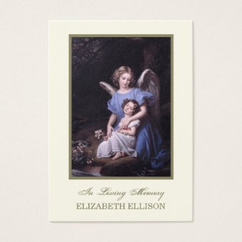 Catholic Guardian Angel Funeral Prayer Card | Zazzle
