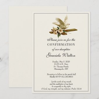 Catholic Holy Spirit Sacrament of Confirmation Invitation | Zazzle