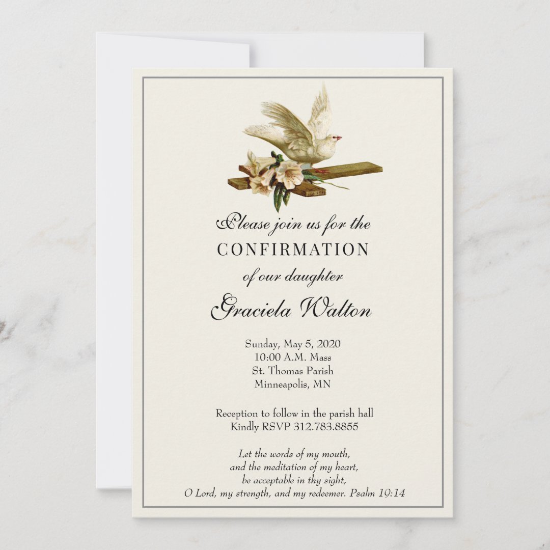 Catholic Holy Spirit Sacrament of Confirmation Invitation | Zazzle