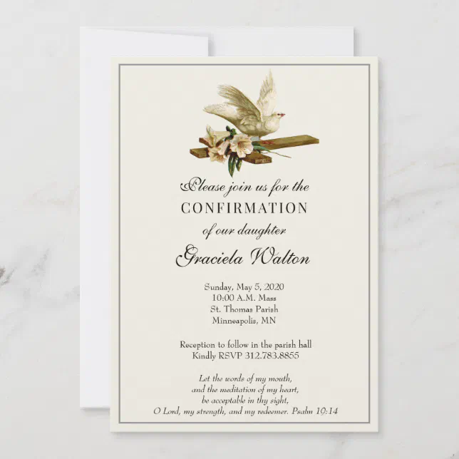 Sacrament Of Confirmation Invitation St. Joseph New Catholic Bible