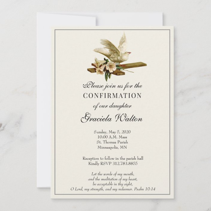 Catholic Holy Spirit Sacrament of Confirmation Invitation | Zazzle.com