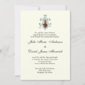 Catholic Ivory Wedding Marian Cross Reception Invitation | Zazzle