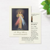 Catholic Jesus Divine Mercy Funeral Prayer Card | Zazzle