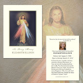 Catholic Jesus Divine Mercy Funeral Prayer Card | Zazzle