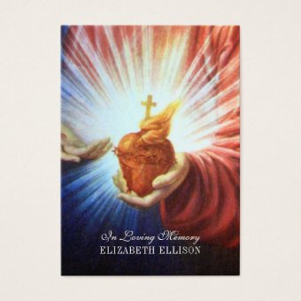 Catholic Jesus Funeral Memorial Prayer Card | Zazzle
