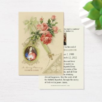 Catholic Jesus Funeral Memorial Prayer Card | Zazzle