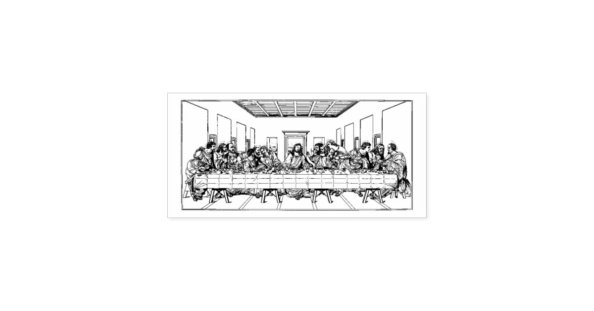 Catholic Jesus Last Supper Religious Apostles Rubber Stamp | Zazzle