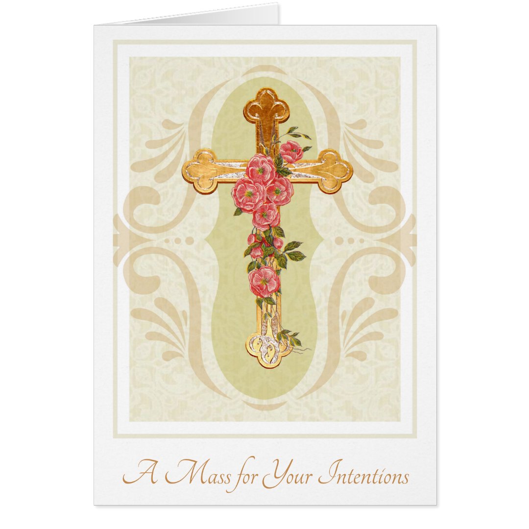 Catholic Mass Memorial Offering Card | Zazzle