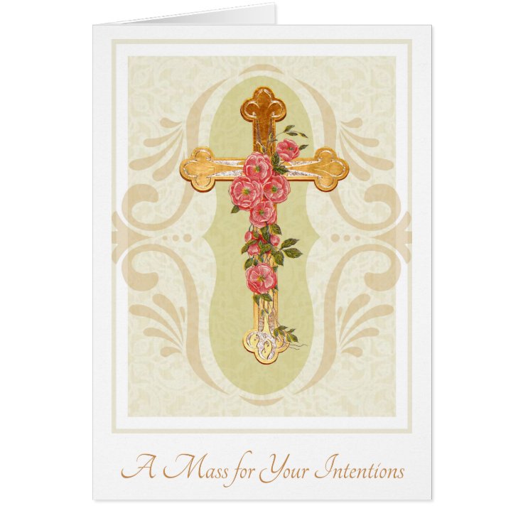 Catholic Mass Memorial Offering Card | Zazzle