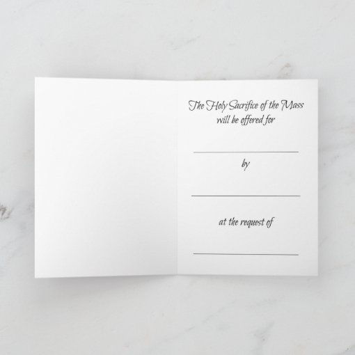 Catholic Mass Offering Card | Zazzle