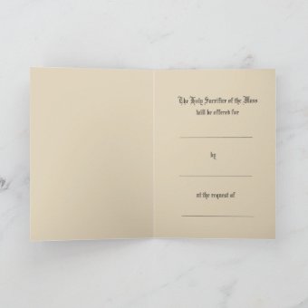 Catholic Mass Offering Card | Zazzle