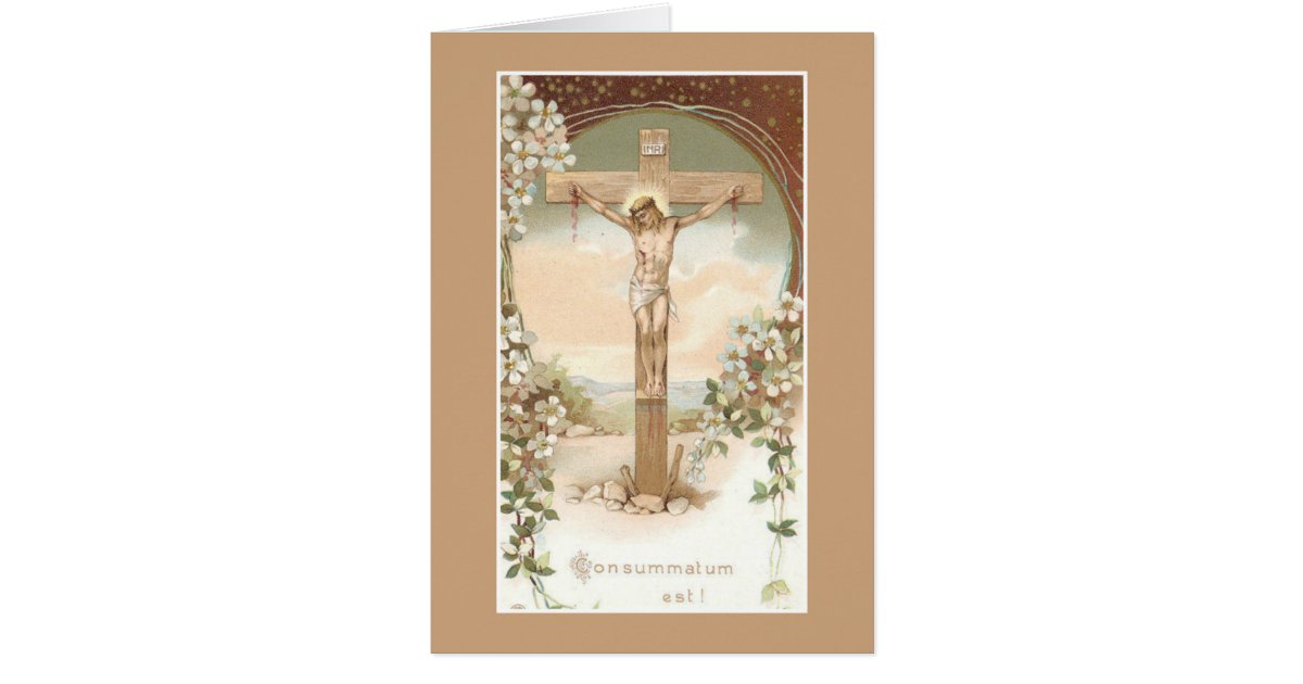 Catholic Mass Offering Card with Crucifix | Zazzle