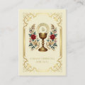 Catholic Mass Offering Monstrance Floral Place Card | Zazzle