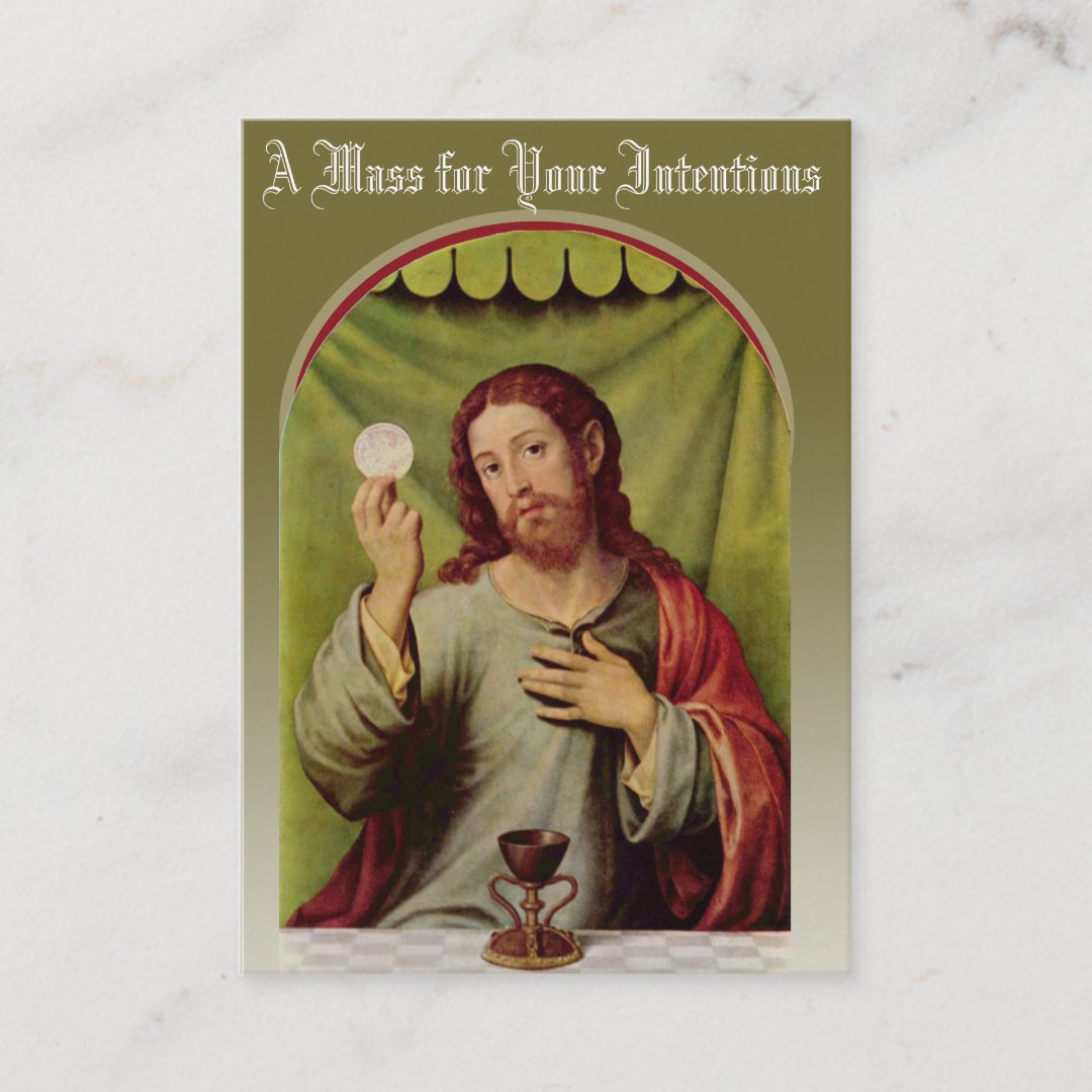 Catholic Mass Offering Prayer Holy Cards | Zazzle