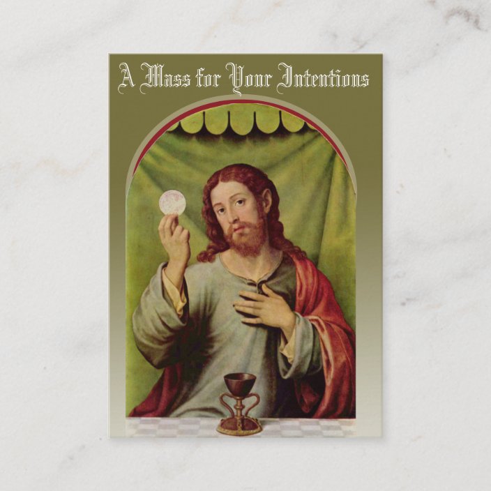 Catholic Mass Offering Prayer Holy Cards | Zazzle