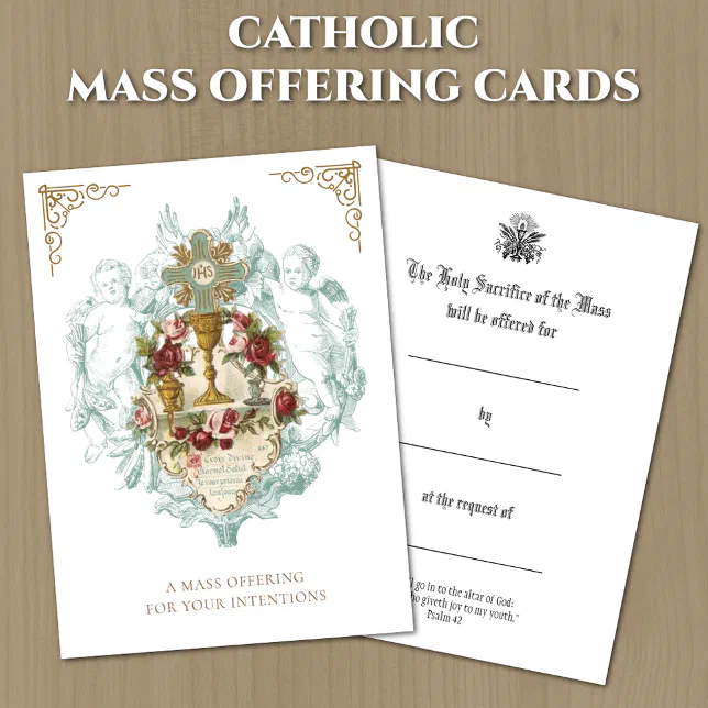 Catholic Mass Offering Prayer Holy Cards | Zazzle