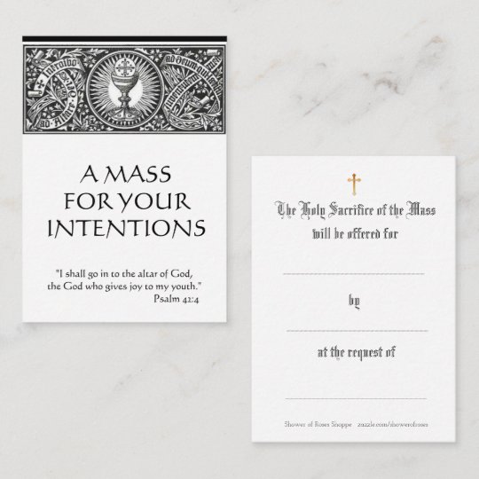 Catholic Mass Offering Prayer Holy Cards | Zazzle.com