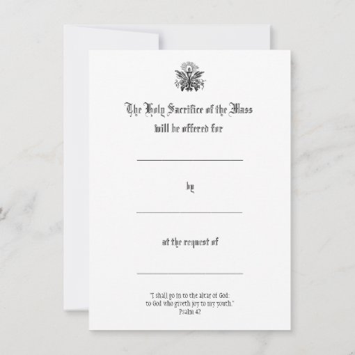 Catholic Mass Offering Prayer Holy Cards | Zazzle