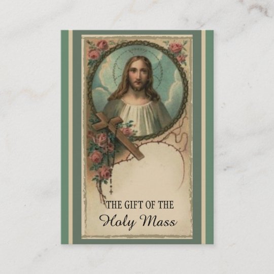 Catholic Mass Offering Prayer Jesus Holy Cards | Zazzle.com