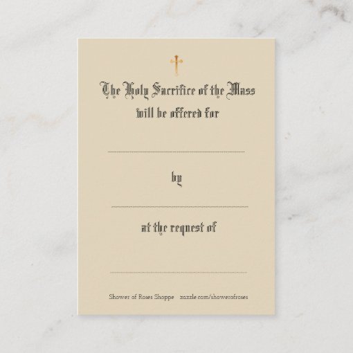 Catholic Mass Offering Prayer Jesus Holy Cards | Zazzle