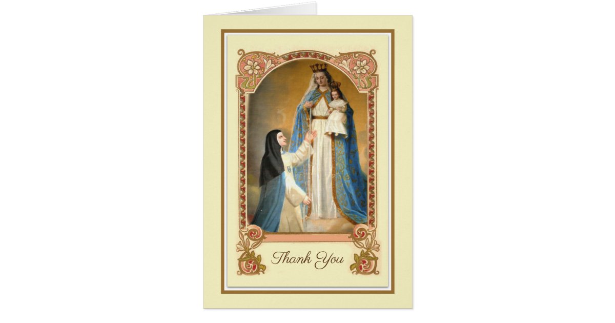 Catholic Mother Mary Condolence Thank You | Zazzle
