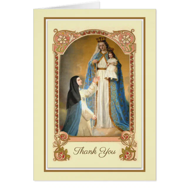 Catholic Mother Mary Condolence Thank You | Zazzle