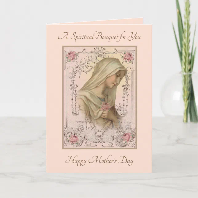 Catholic Mothers Day Spiritual Bouquet Prayers Card | Zazzle