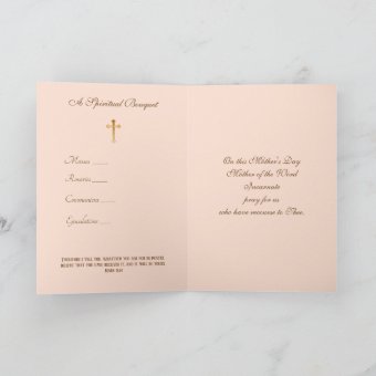 Catholic Mothers Day Spiritual Bouquet Prayers Card | Zazzle