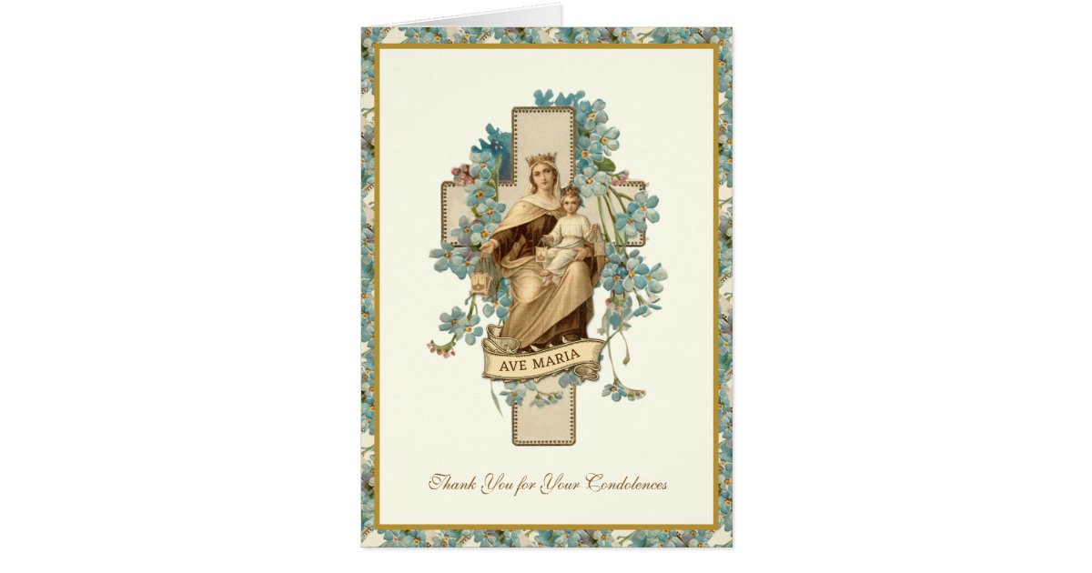 Catholic MOUNT CARMEL Funeral Condolence | Zazzle