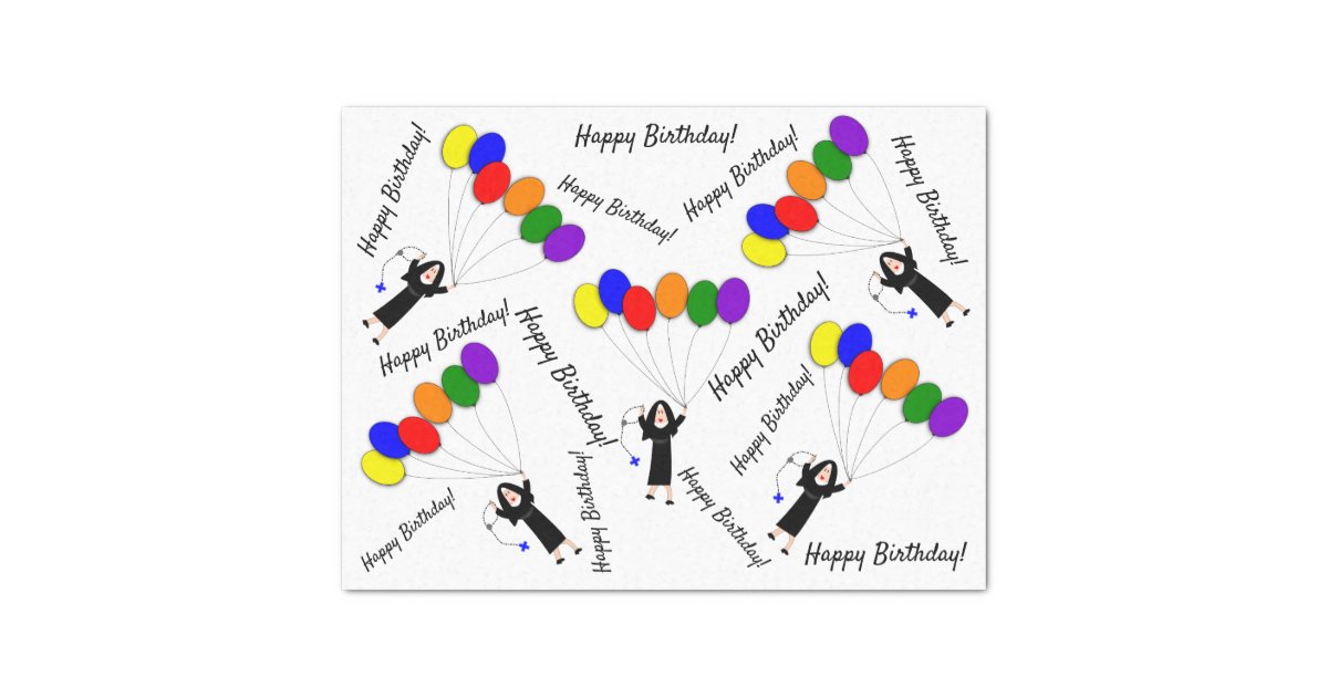 Catholic Nun Birthday Tissue Paper | Zazzle