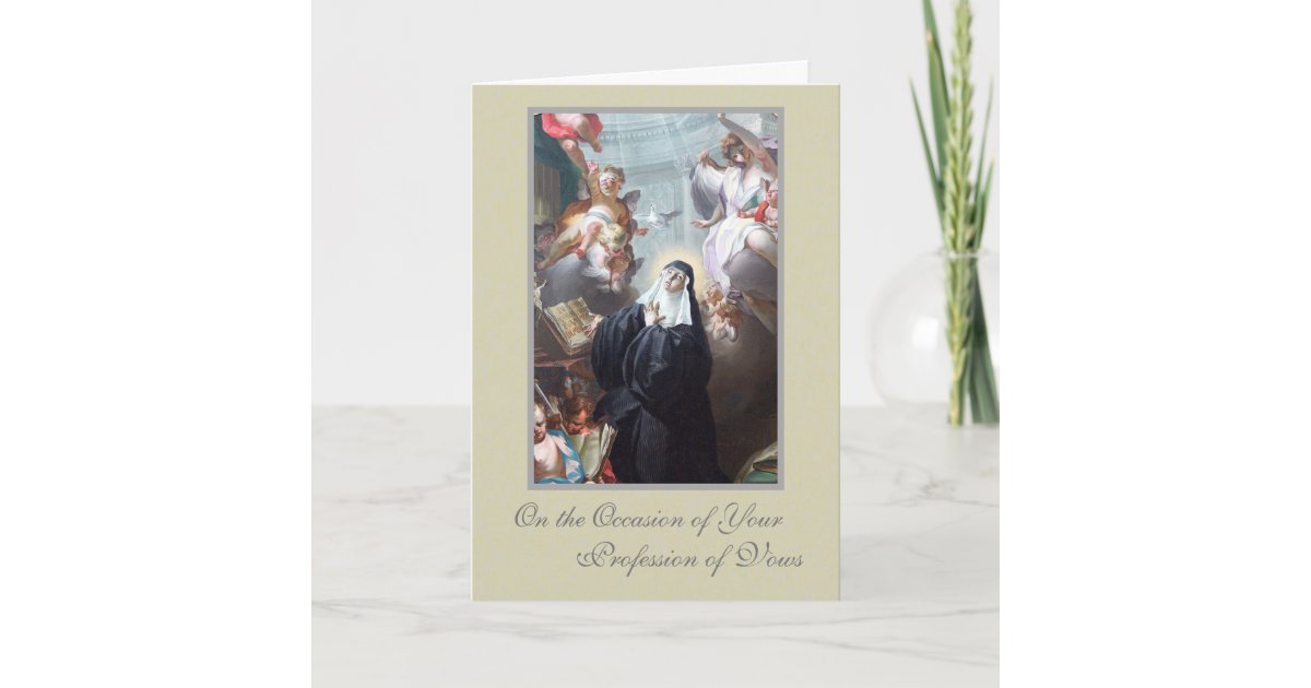 Catholic Nuns Religious Profession of Vows Card | Zazzle