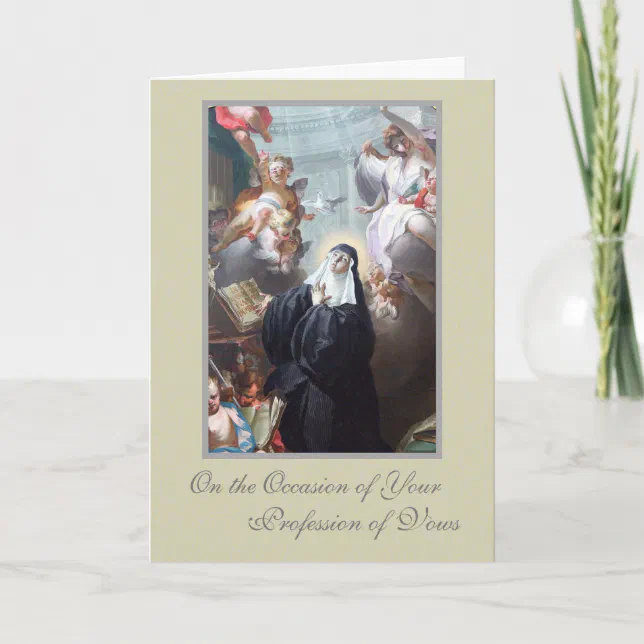 Catholic Nuns Religious Profession of Vows Card | Zazzle