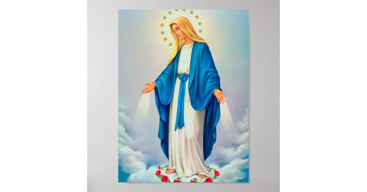 Catholic Poster Our Lady Immaculate Conception | Zazzle