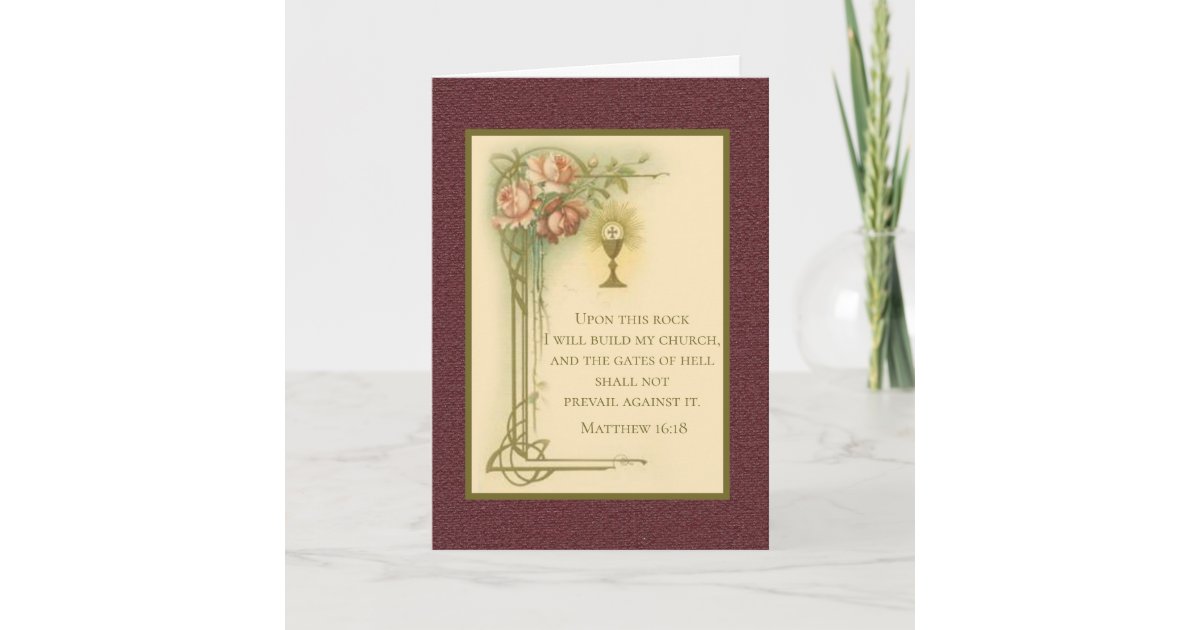 Catholic Prayer ACT OF FAITH Scripture Quote Card | Zazzle