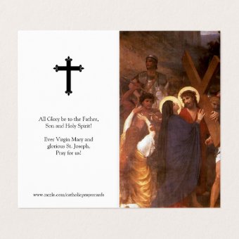 Catholic Prayer Cards | Carrying The Cross 2 | Zazzle