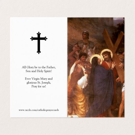 Catholic Prayer Cards | Carrying The Cross 2 | Zazzle