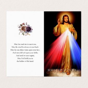 Catholic Prayer Cards | Divine Mercy | Zazzle