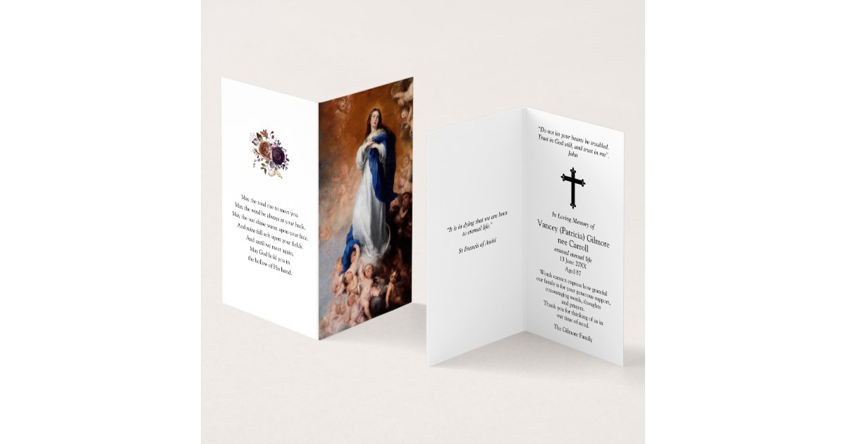 Catholic Prayer Cards | Immaculate Conception | Zazzle