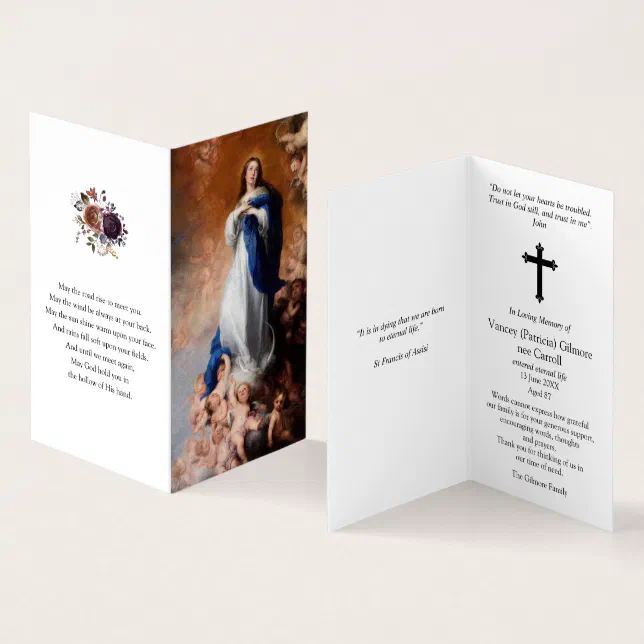 Catholic Prayer Cards | Immaculate Conception | Zazzle