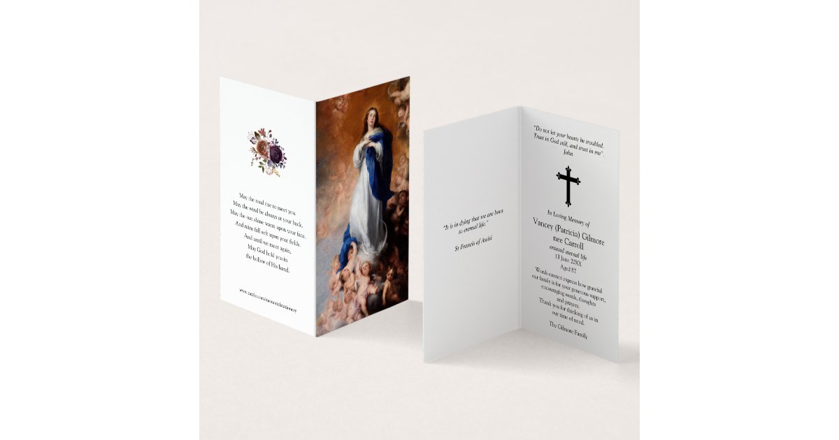 Catholic Prayer Cards | Immaculate Conception | Zazzle