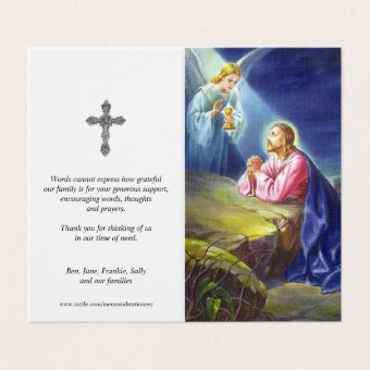 Catholic Prayer Cards | Jesus Christ Praying 1 | Zazzle