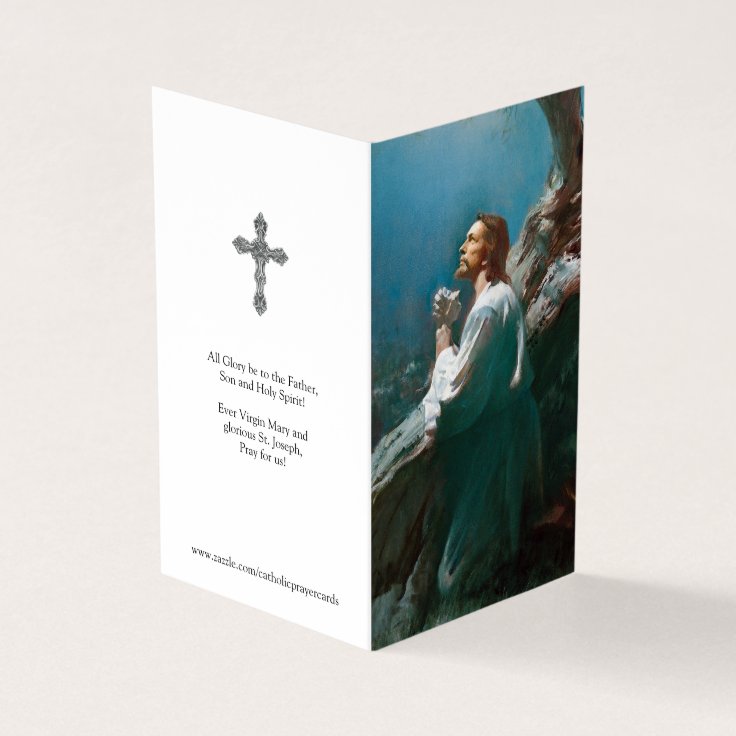 Catholic Prayer Cards | Jesus Christ Praying 2 | Zazzle