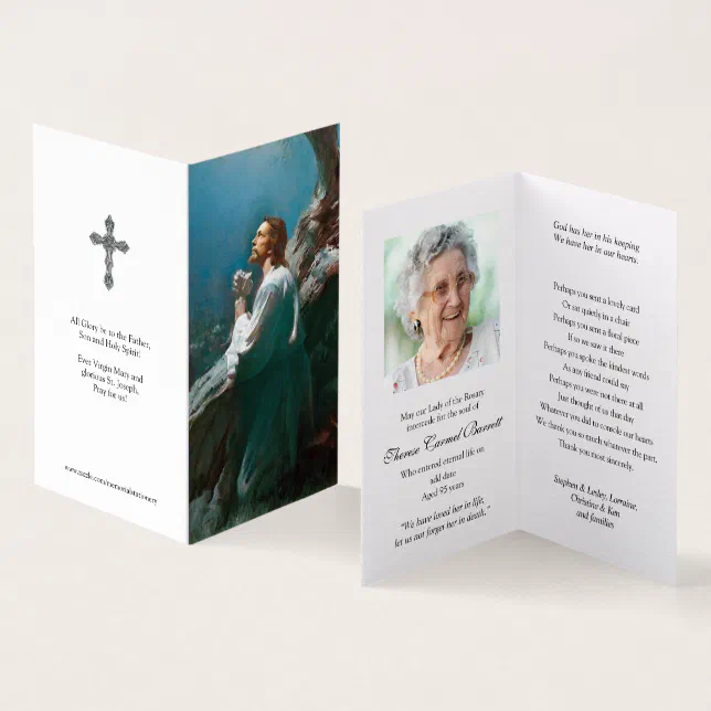 Catholic Prayer Cards | Jesus Christ Praying 2 | Zazzle