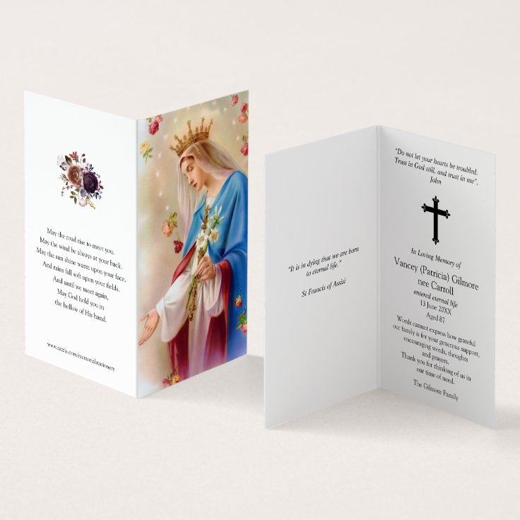 Catholic Prayer Cards | Rosaries | Zazzle