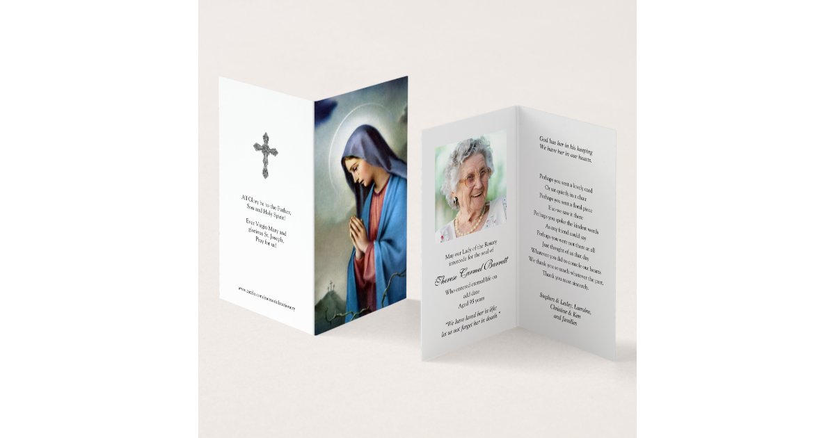 Catholic Prayer Cards | Sorrows | Zazzle