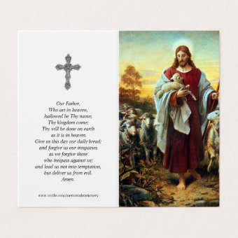 Catholic Prayer Cards | The Good Shepherd | Zazzle