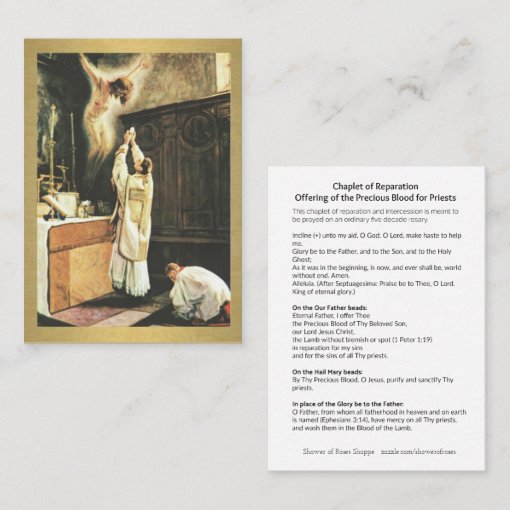 Catholic Prayer of Reparation Priests Holy Cards | Zazzle